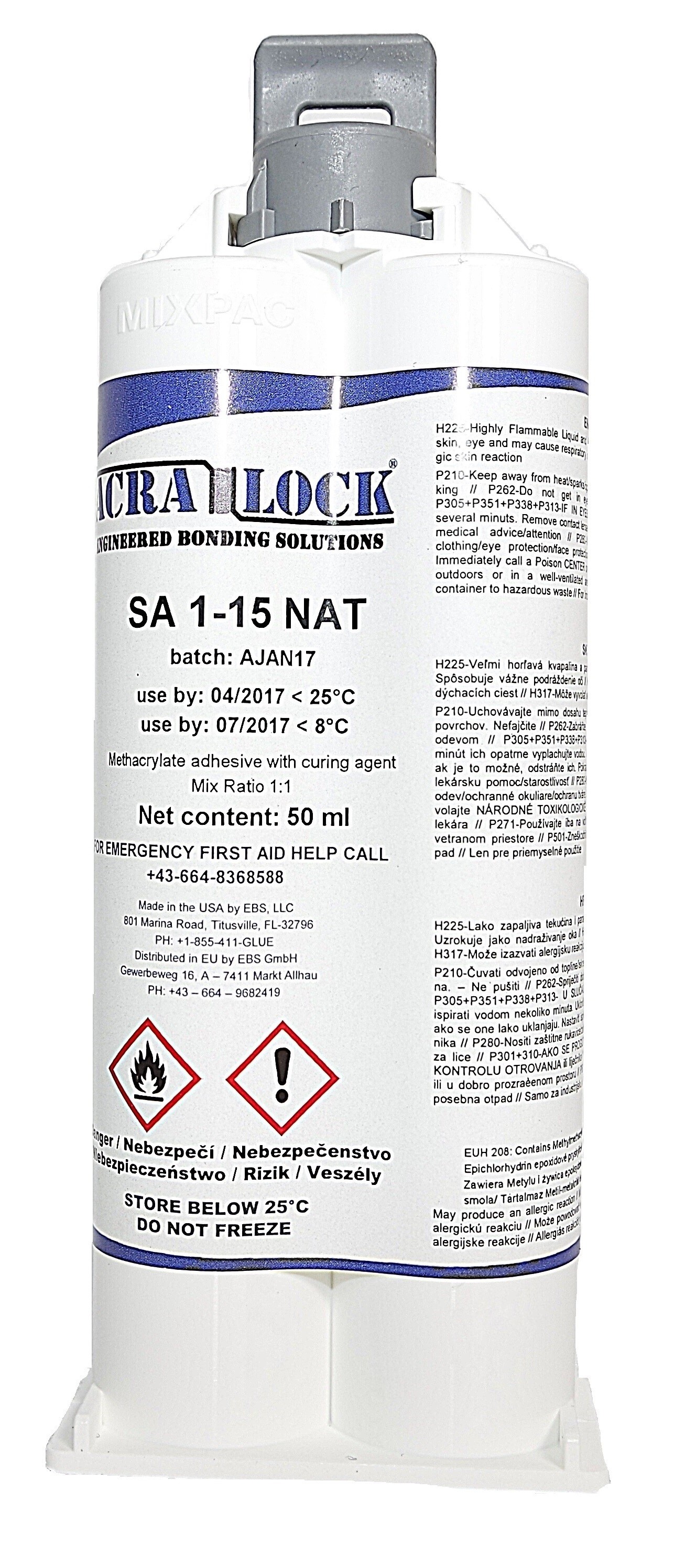 Acralock SA 1-15 stainless steel adhesive - Ataszek